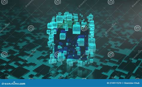 3d Rendering Of The Tesseract Quantum Computing Installation The