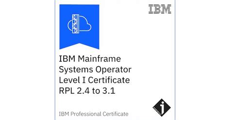 Interskill Ibm Mainframe Systems Operator Level I Certificate Rpl 24