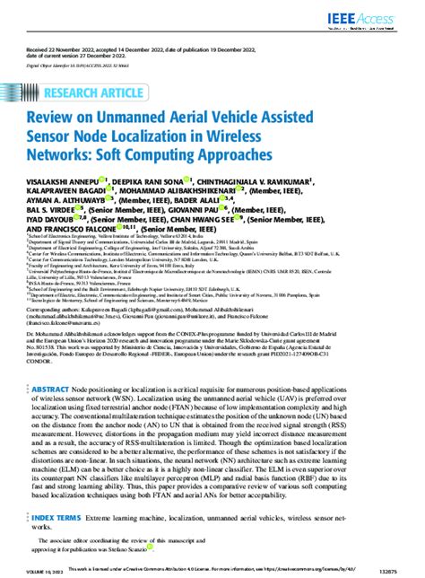 Pdf Review On Unmanned Aerial Vehicle Assisted Sensor Node