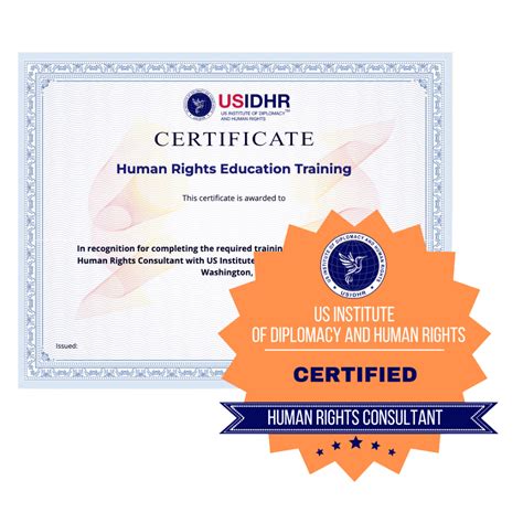 Digital Badge And Certificate Us Institute Of Diplomacy And Human Rights