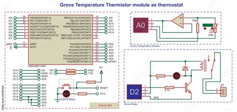 Plakat Vector Schematic Diagram Of An Electronic Device On The Arduino