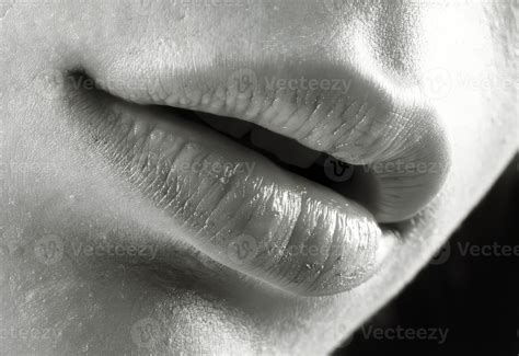 Sexy Lips Close View Photo Female Lips With Lipstick Closeup