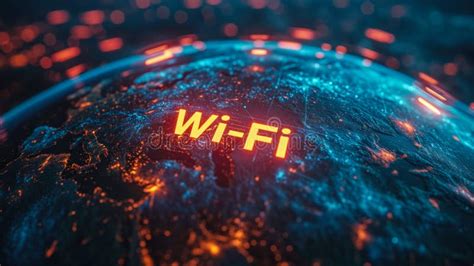 Global Wi Fi Connectivity Concept Illustration With Wi Fi Symbol