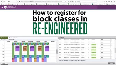 how to register for block classes in re engineered youtube
