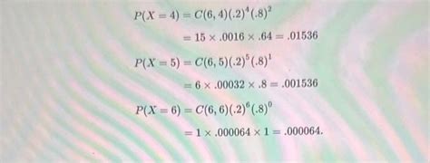 Solved In The Exercise X Is A Binomial Variable With N4