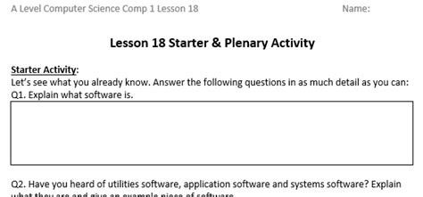 OCR ALevel Computer Science Comp 1 Unit 1 2 2 System Application Generation Teaching Resources
