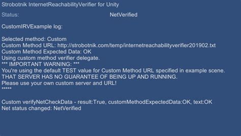 Internet Reachability Verifier By Strobotnik For Unity®