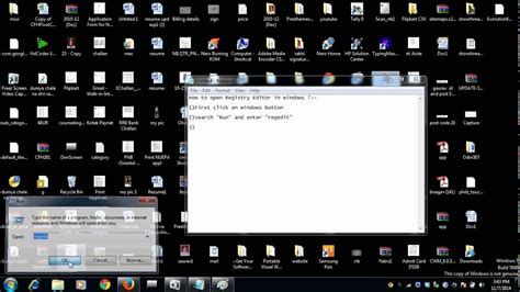 How To Open Registry Editor In Windows 7 Youtube