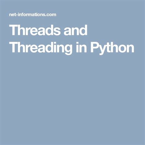 Threads And Threading In Python Python Thread Computer Programming