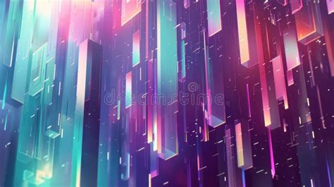 Abstract Futuristic Background Featuring An Array Of Floating Geometric