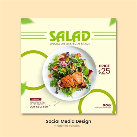 러드 소셜 미디어 포스트 디자인 프리미엄 벡터