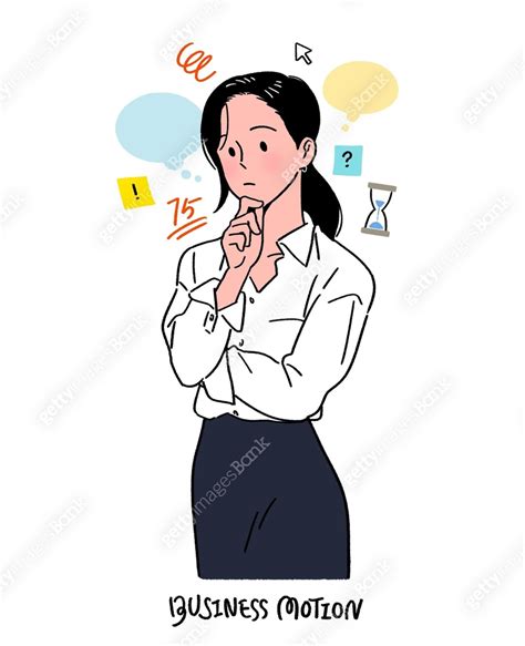비즈니스 화이트칼라 전문직 청년 성인 여성 성별 비즈니스우먼 걱정 어두운표정 이미지 Jv13060324 일러스트 무료 일러스트 게티이미지뱅크