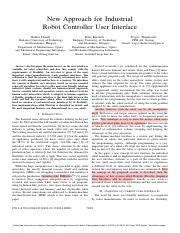 Flexible User Interfaces For Industrial Robot Controllers Course Hero