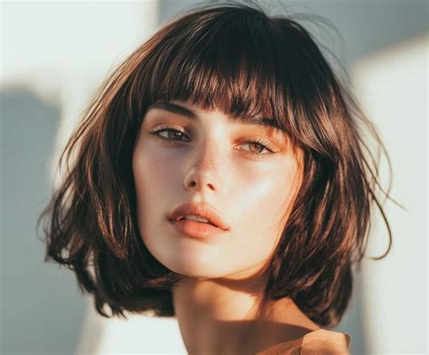 Sleek Bob Haircut With Bangs For Everyday Elegance ArtFasad