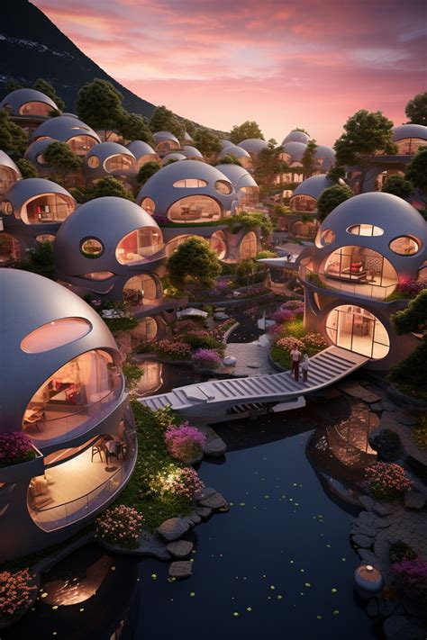 Futuristic Floating House Design Futurist House Futuristic Farmhouse Future Village Concept