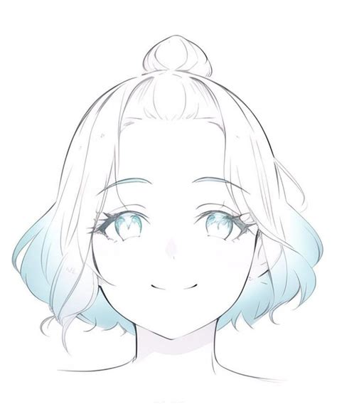 How To Draw The Head And Face Anime Style Guideline Front View Tutorial