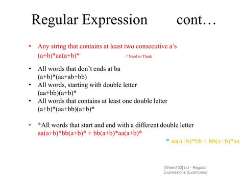 regular expression examples pptx