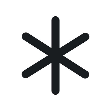 Asterisk Icon Set Password Or Passcode Asterisk Sign In Black Filled