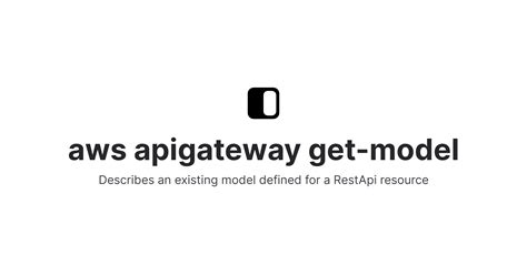 Aws Apigateway Get Model Fig