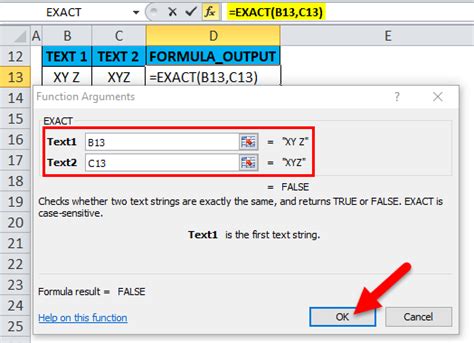 exact function in excel formula examples how to use exact