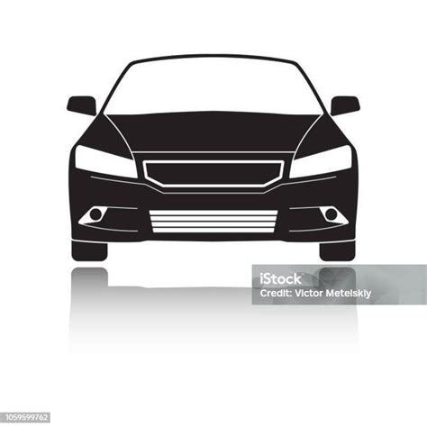 자동차 개요 앞 아이콘 또는 기호입니다 검은색 차량 실루엣 흰색 배경에 고립입니다 벡터 일러스트입니다 0명에 대한 스톡 벡터 아트 및 기타 이미지 Istock