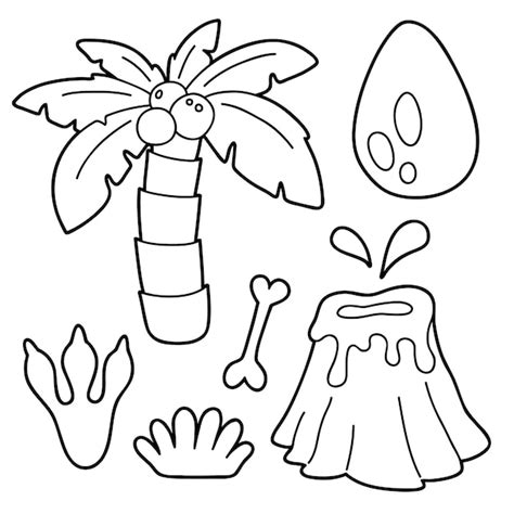 만화 선사 시대 아이콘의 그림 프리미엄 벡터