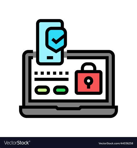 Two Step Authentication Color Icon Royalty Free Vector Image