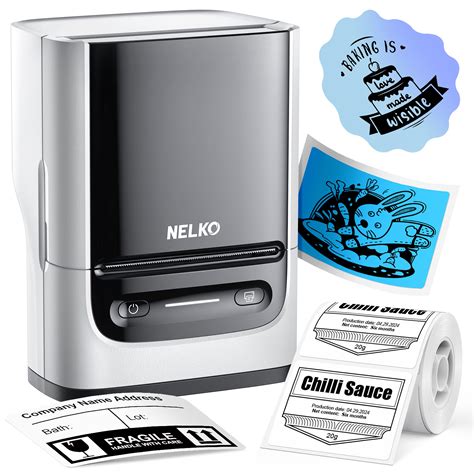 Nelko Pm220 Portable Bluethooth Label Makers With 50x30mm Label Tape