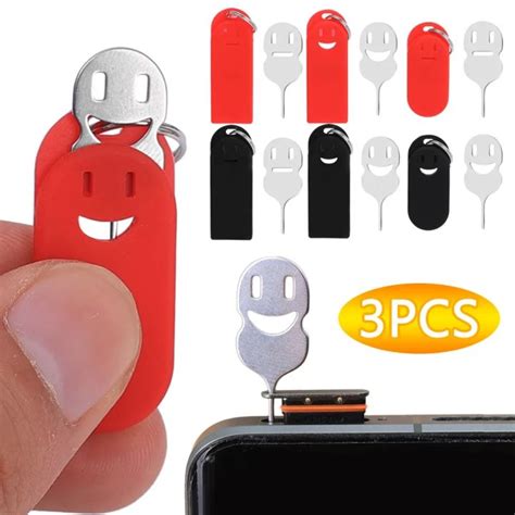 Pcs New Universal Metal Anti Lost Sim Card Eject Pin Needle With Storage Case Mobile Ejecting