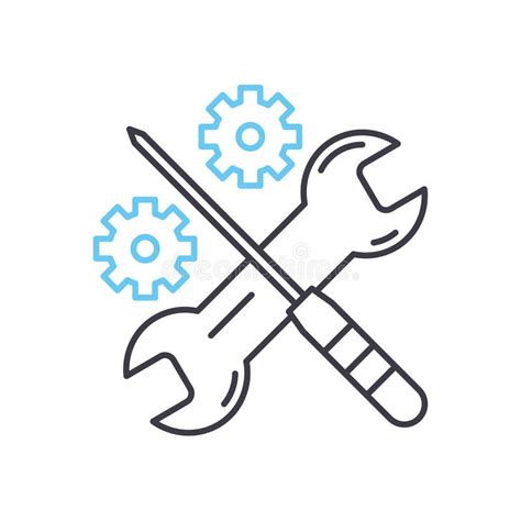 Support Line Icon Outline Symbol Vector Illustration Concept Sign Stock Vector Illustration