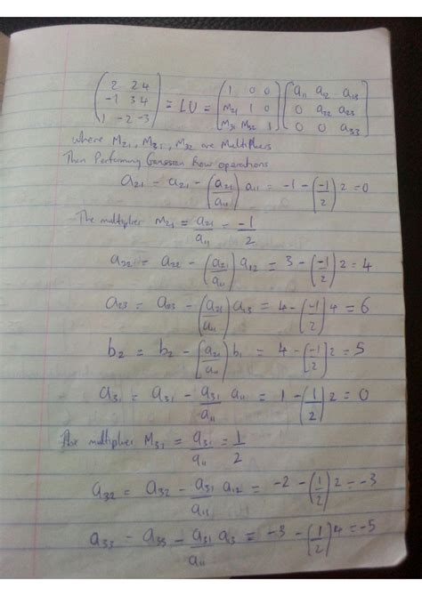 SOLUTION Gaussian Transformation Matrix Method To Solve Linear Equations Studypool