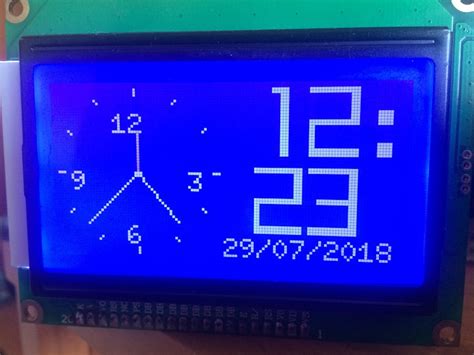 Adjusting Clock On 128×64 Monochrome Display St7920
