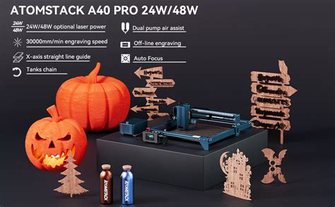 Atomstack A40 Pro Laser Engraving Machine With Ac1 Lightburn Camera 24w 48w Laser Engraving