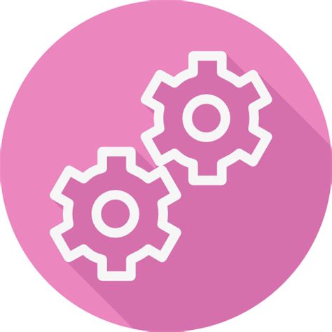 Gears Cursor Creative Flat Circular Icon