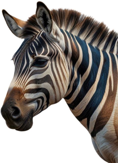 Striking Zebra Symbol Of African Wildlife Beauty Stock Illustration