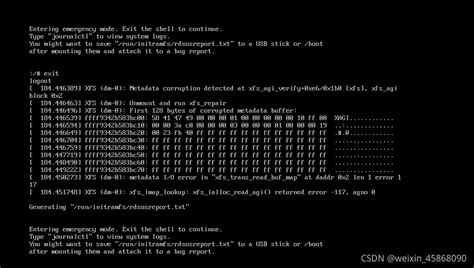centos7 开机提示：entering emergency mode exit the shell to continue linux