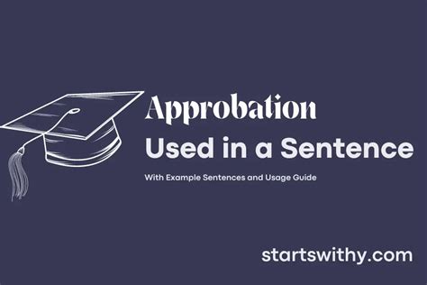 Approbation In A Sentence Examples 21 Ways To Use Approbation