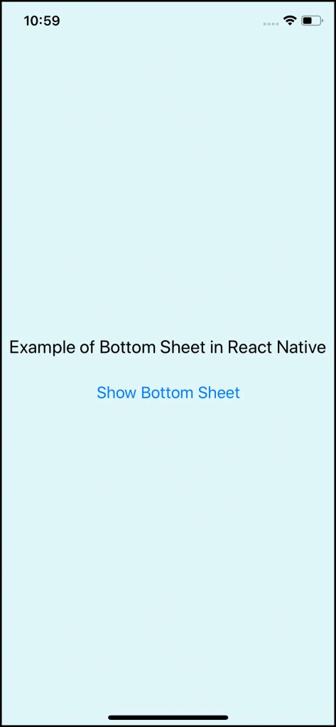 Example Of Bottom Sheet In React Native About React