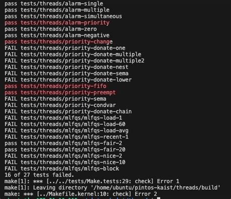 Pintos Kaist Project 1 Priority Scheduling