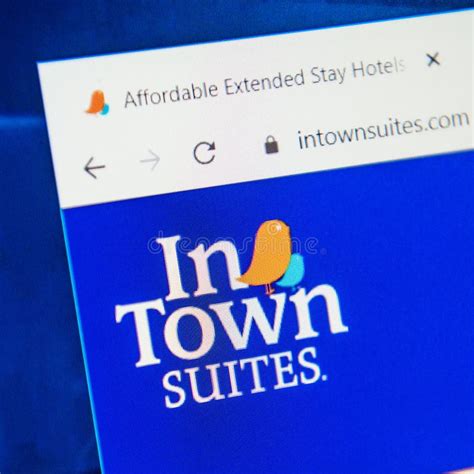 Intown Suites Web Site Selective Focus Editorial Stock Image Image