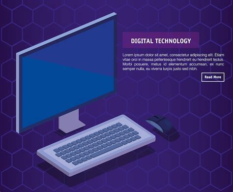 Premium Vector Isometric Computer Desktop Digital Technology