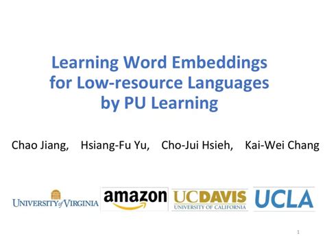 Ppt Learning Word Embeddings For Low Resource Languages By Pu Learning Powerpoint