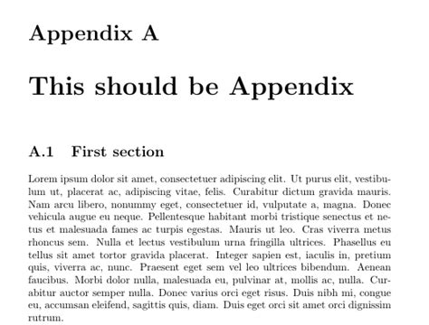 sectioning make flat appendix without chapters tex latex stack