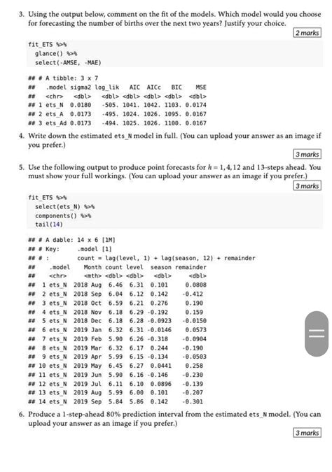 Solved Using The Output Below Comment On The Fit Of The