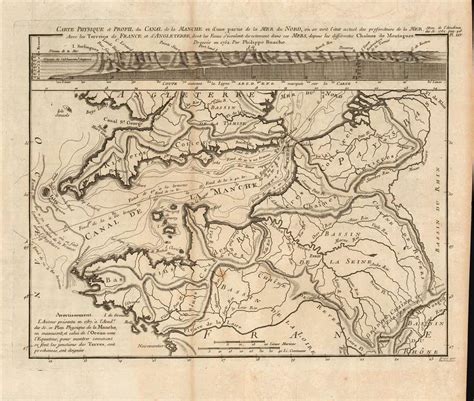 Carte Physique Et Profil Du Canal De La Manche Et Dune Partie De La