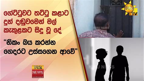 ගේට්ටුවට තට්ටු කළාට දුන් දඬුවමෙන් මල් කැකුළකට සිදු වූ දේ නිකං බය කරන්න ගෙදරට උස්සගෙන ආවේ