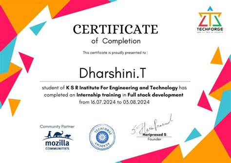 dharshini t on linkedin my first offline internship at techforge salem
