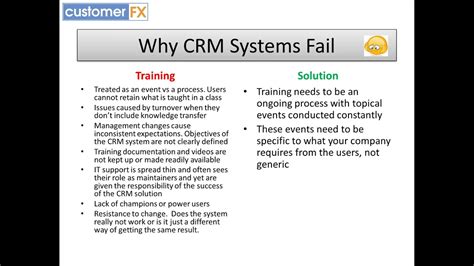 The Top 5 Reasons CRM Implementations Fail YouTube