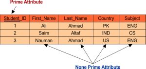 Non Prime Attribute In DBMS CS Taleem