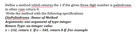 Solved Define A Method Which Returns The If The Given Chegg Com